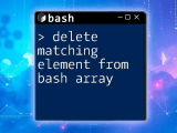 Delete Matching Element From Bash Array A Quick Guide