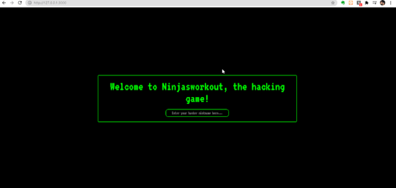 Ninjas Workout : Vulnerable NodeJS Web Application