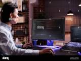 Asian Programmer Using Binary Code Hi Res Stock Photography And Images