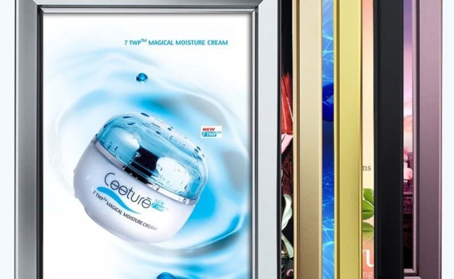 LED Ultra-thin Aluminum Advertising Billboard Single-sided Poster Frame ...