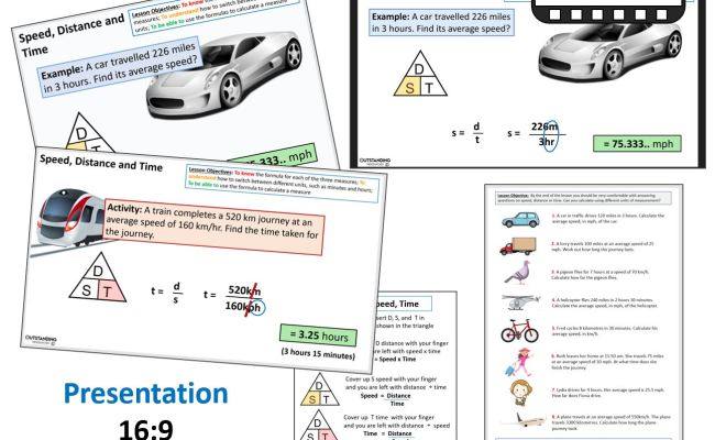 Speed, Distance And Time Lesson | Teaching Resources