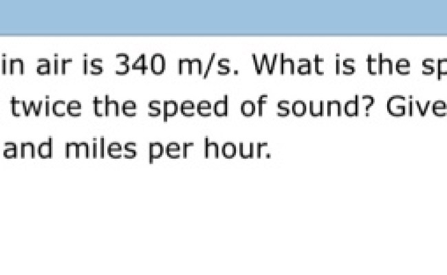 Solved The Speed Of Sound In Air Is 340 M/s. What Is The | Chegg.com