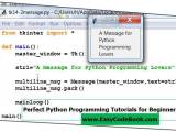 Python 3 Tkinter Message Widget Program Examples Easycodebook