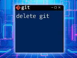 Mastering How To Delete Git Your Quick Guide