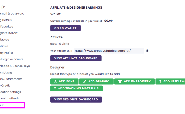 How Do I Log Out Of Creative Fabrica? – Creative Fabrica