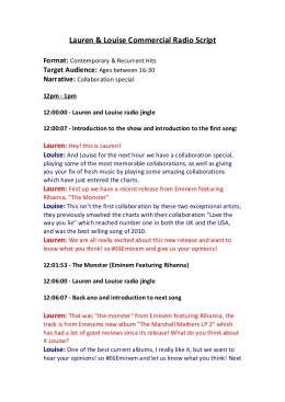  Radio Show Script Example Example Radio Script 2019 01 08