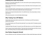 A Comprehensive Guide To Using Python For Backend Api Development Pdf