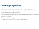 Matrix Operations In Practice Using Python Pdf