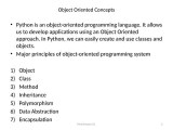 Object Oriented Programming In Python Pptx