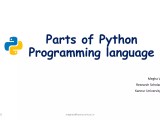 Parts Of Python Programming Language Pptx