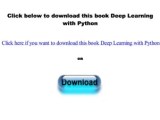 Pdf Deep Learning With Python Pdf