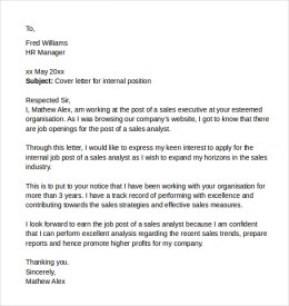 Sample Cover Letter For Internal Job Promotion Job Retro