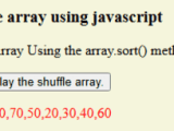 How To Shuffle Array Using Javascript Tpoint Tech