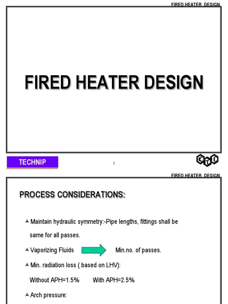 Fired Heater Design | PDF | Refractory | Furnace