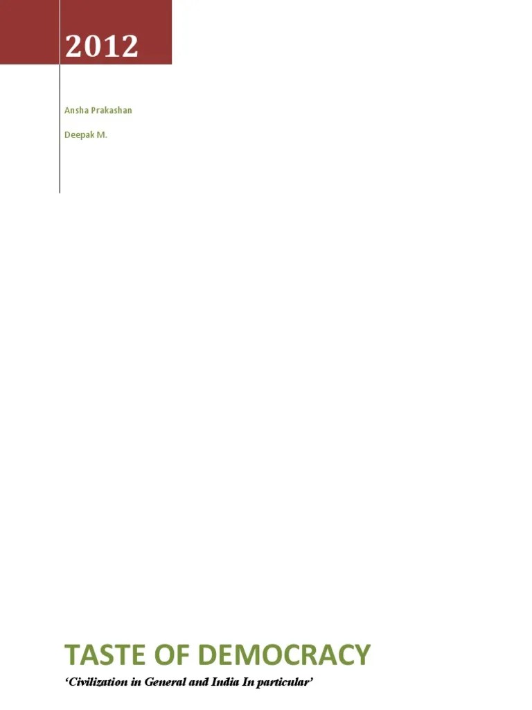 Taste Of Democracy | PDF | Egalitarianism | Democracy