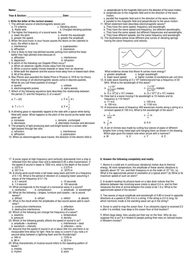 Waves, Sound | PDF | Wavelength | Waves