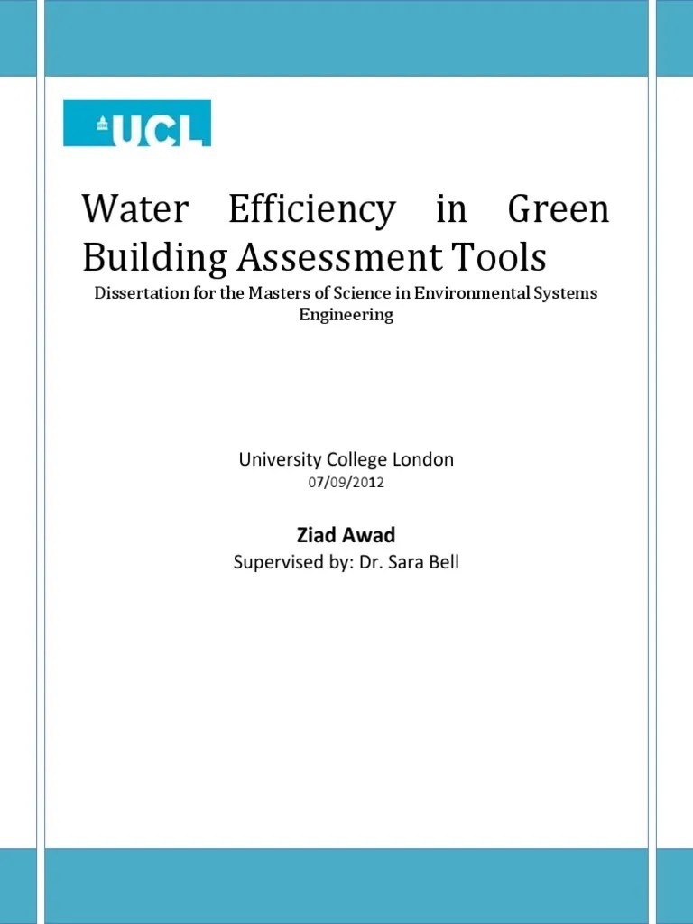 Water Efficiency In Green Building Assessment Tools | PDF | Green ...