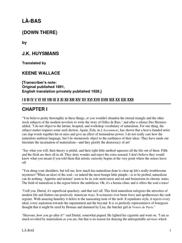 Là-Bas By Huysmans, J.-K. (Joris-Karl), 1848-1907 | Download Free PDF ...