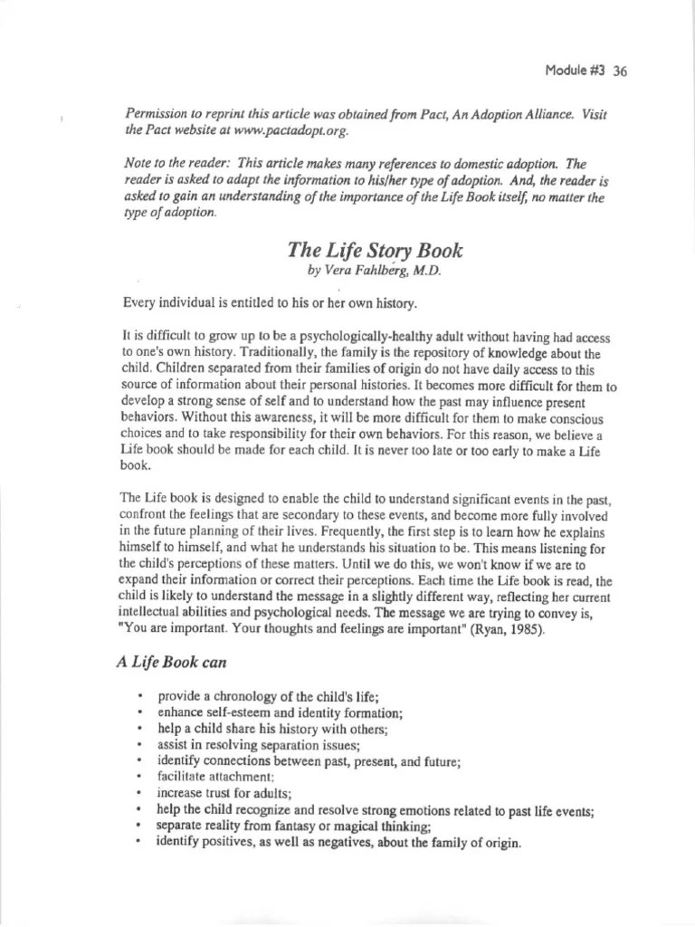 The Life Story Book | PDF