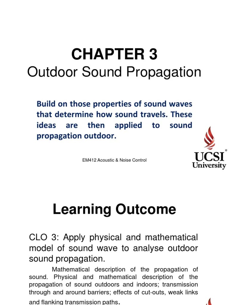 Chap 3 Outdoor Sound Propagation | PDF | Sound | Decibel