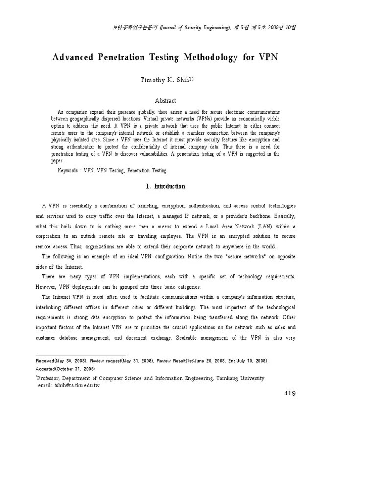 Advanced Penetration Testing Methodology For Assessing Vulnerabilities ...