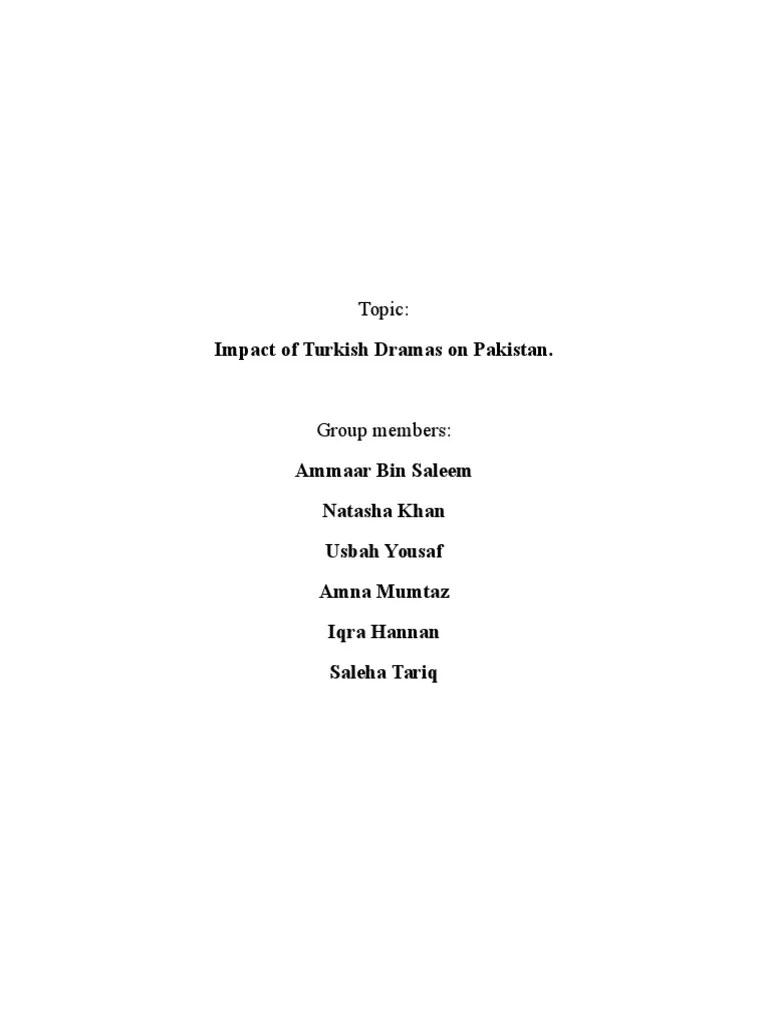 Impact Of Turkish Drama | PDF | Pakistan | Imperialism