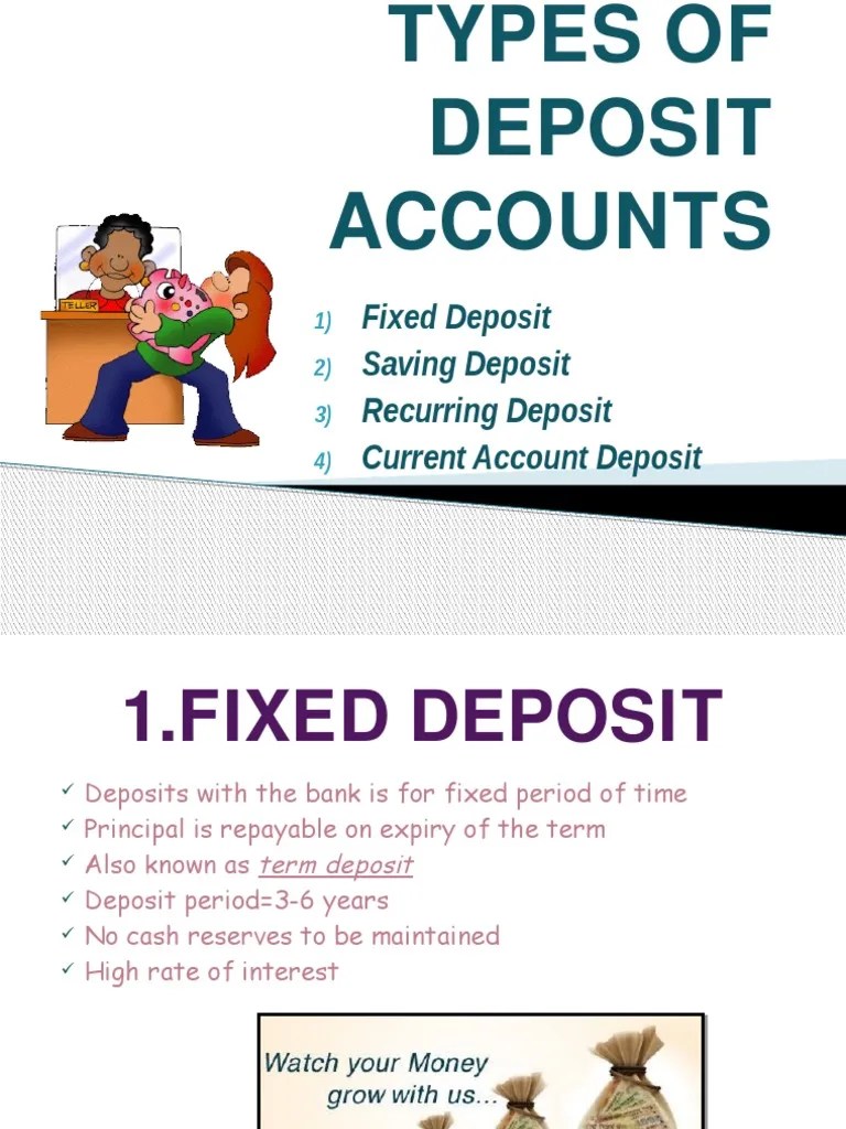 An Overview Of The Main Types Of Deposit Accounts In India Including ...
