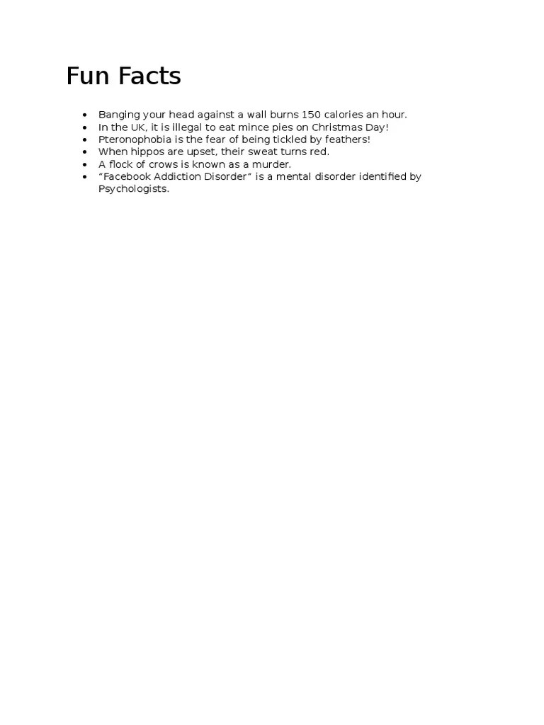Fun Facts 1 | PDF