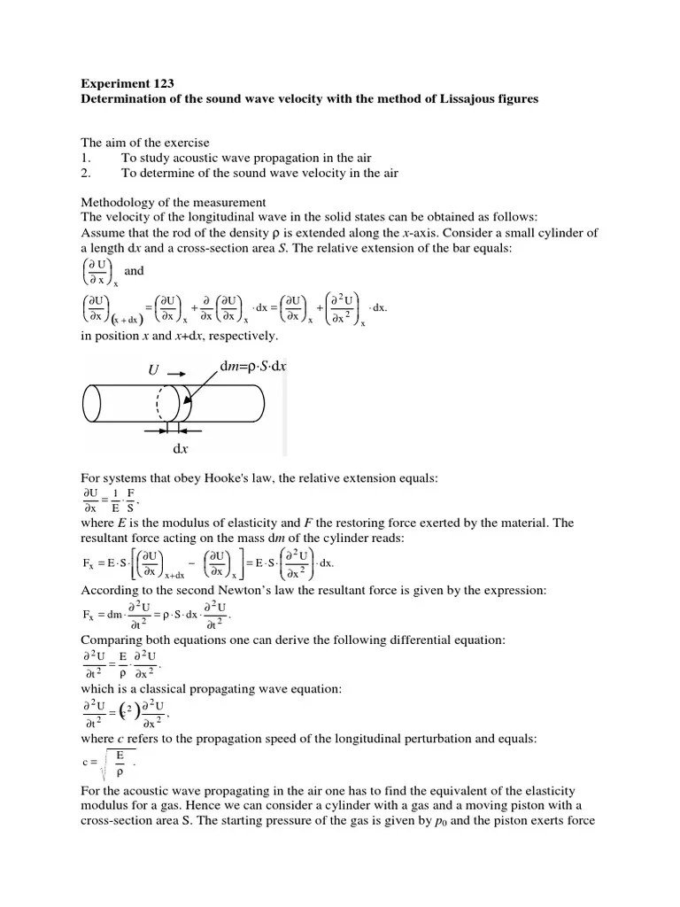 02 Experiment Manual 2 Determination Of The Sound Wave Velocity With ...