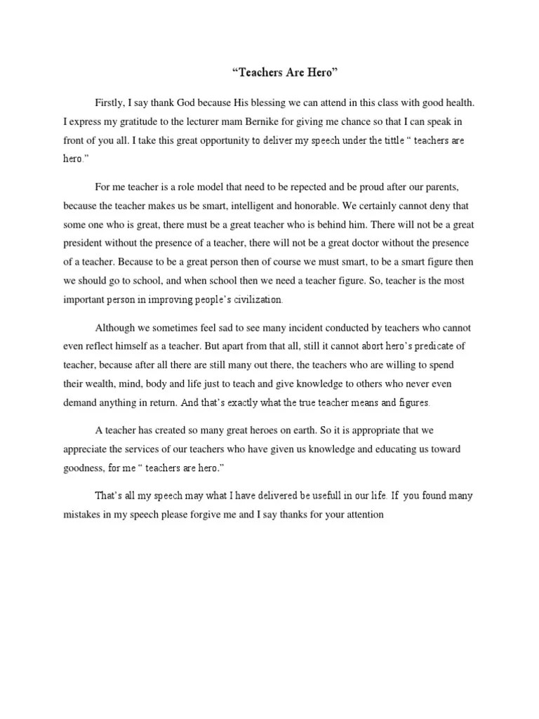 Teachers Are Hero | PDF