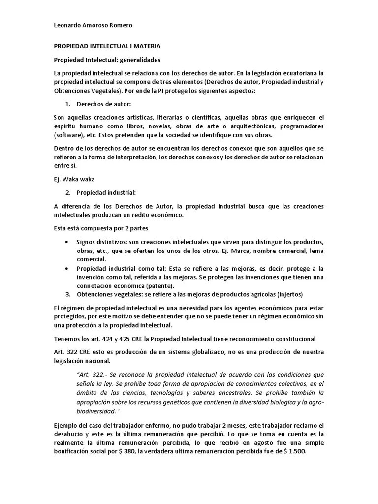 Propiedad Intelectual | PDF | Derechos De Autor | Propiedad Intelectual