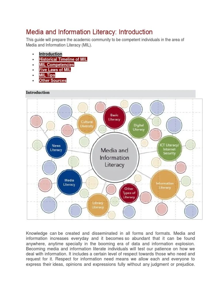 Media And Information Literacy | PDF