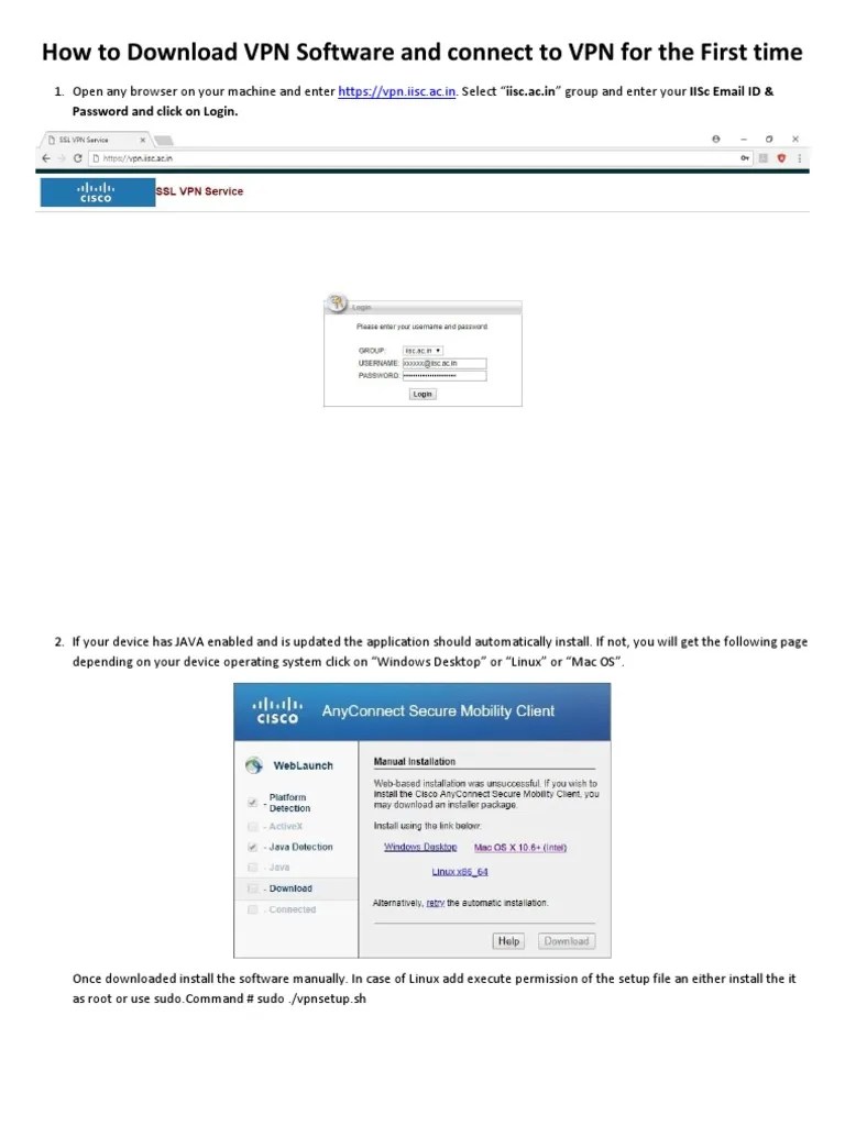 How To Download VPN Software And Connect To VPN For The First Time | PDF