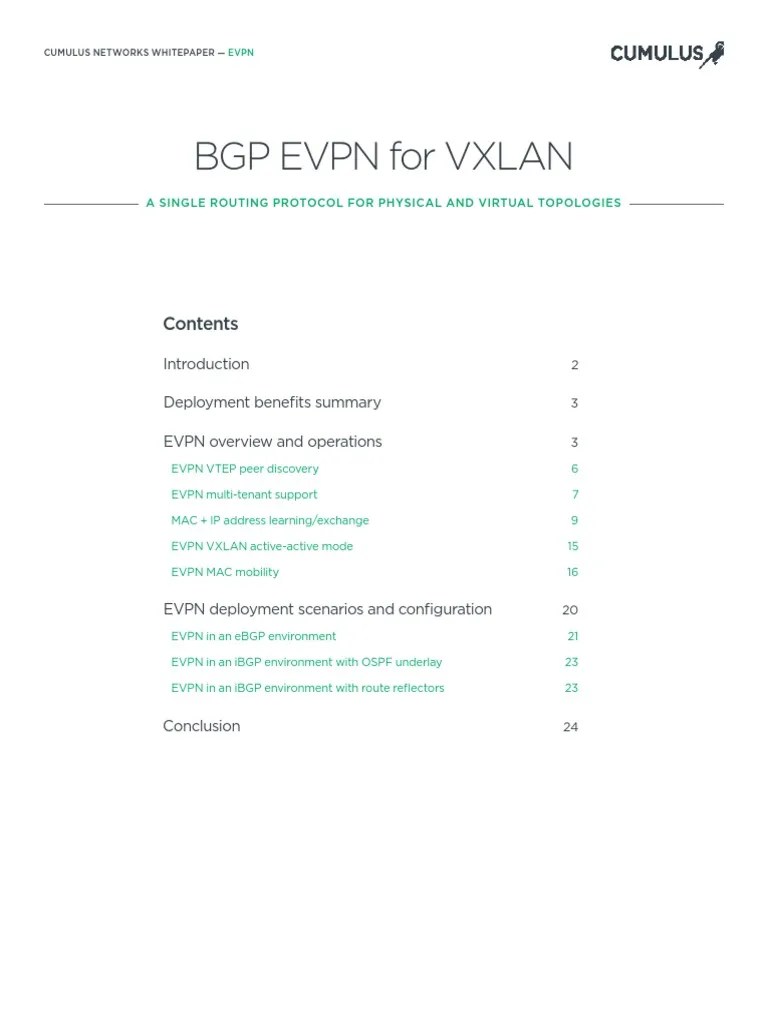 BGP Evpn For Vxlan: Deployment Benefits Summary EVPN Overview And ...