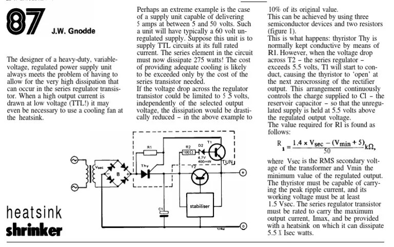 Regulating A Variable-Voltage Power Supply Unit Using Semiconductor ...