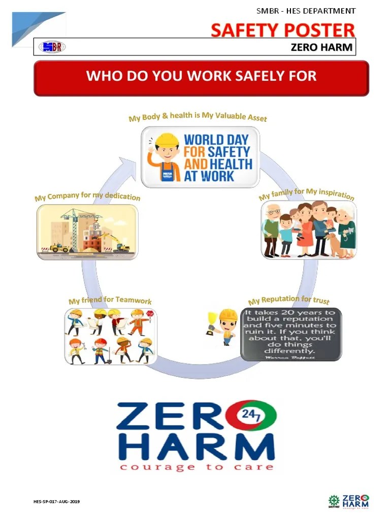 Safety Campaign Poster Topic 1 - Zero Harm (Eng) | PDF