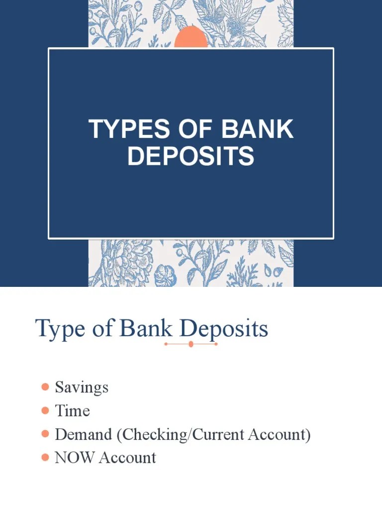Types Of Bank Deposits | PDF | Insurance | Transaction Account