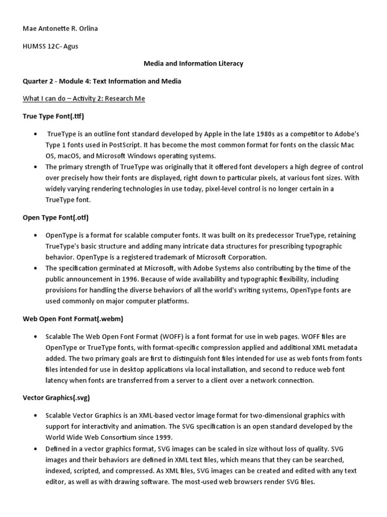 Media And Information Literacy Quarter 2 - Module 4: Text Information ...