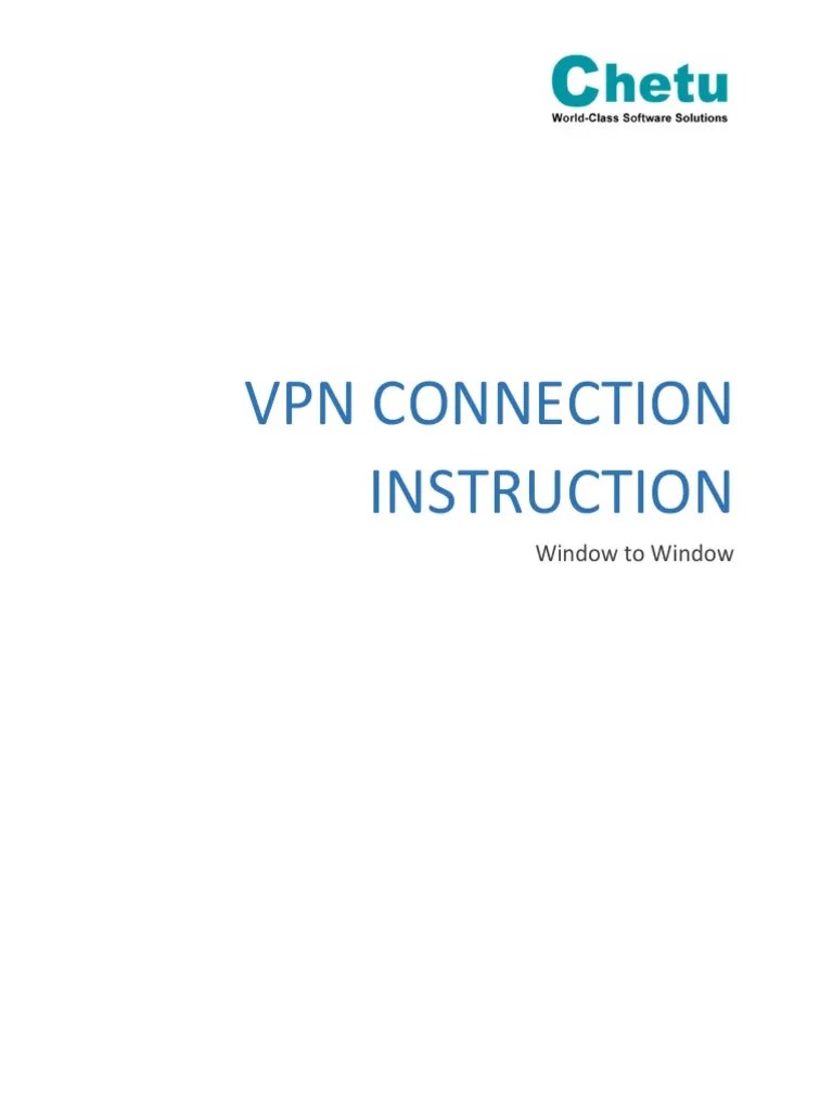 VPN Connection Instruction (Window To Window) | PDF | Virtual Private ...