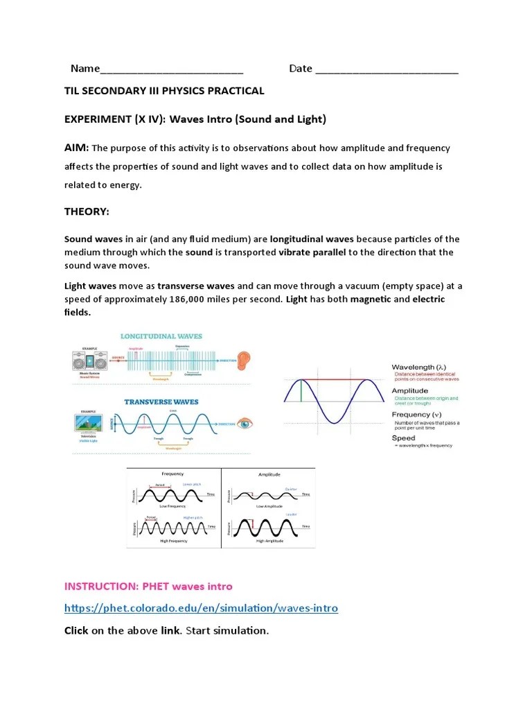 Experiment X IV Sound Waves And Light Waves | Download Free PDF | Waves ...
