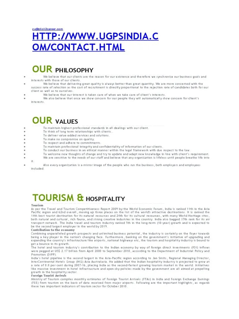 Tourism | Download Free PDF | Tourism | Economy Of India