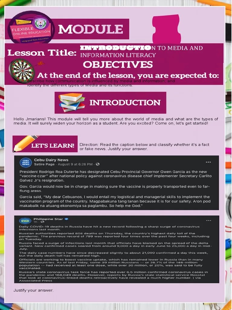 MIL Lesson1 | PDF | Mass Media | Information