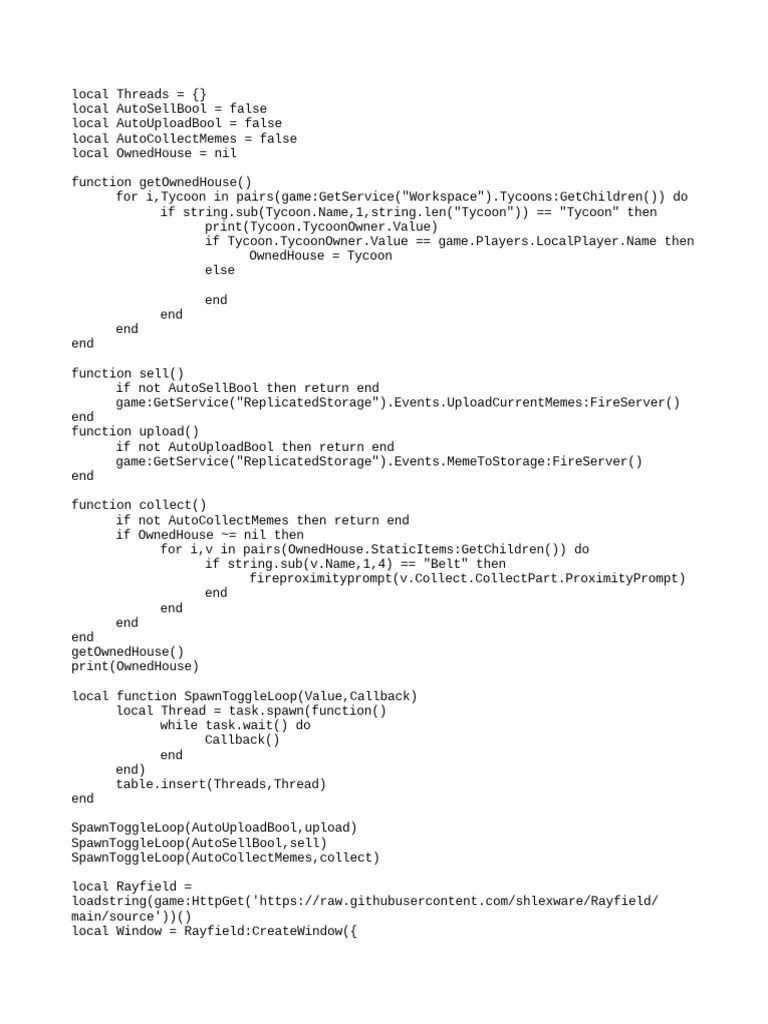 Making2 Memes In Your Basement At 3 AM Tycoon AUTO FARM SCRIPT ...