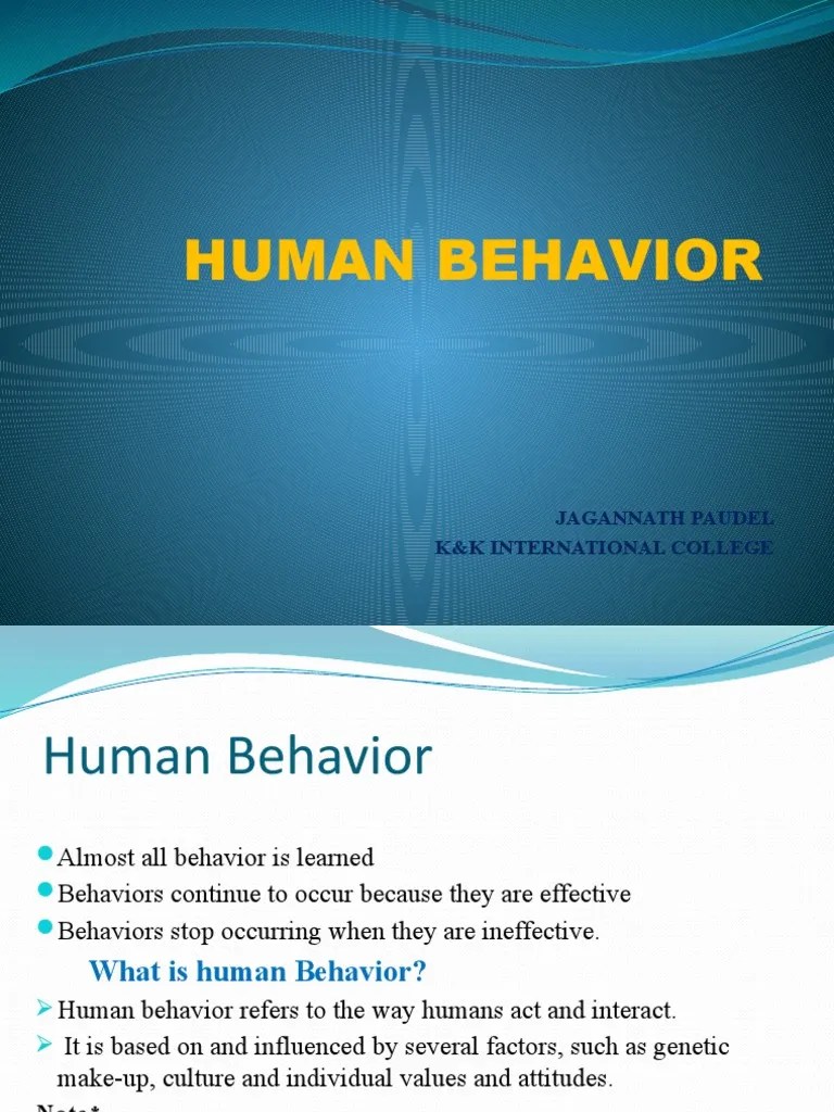 Human Behavior | PDF