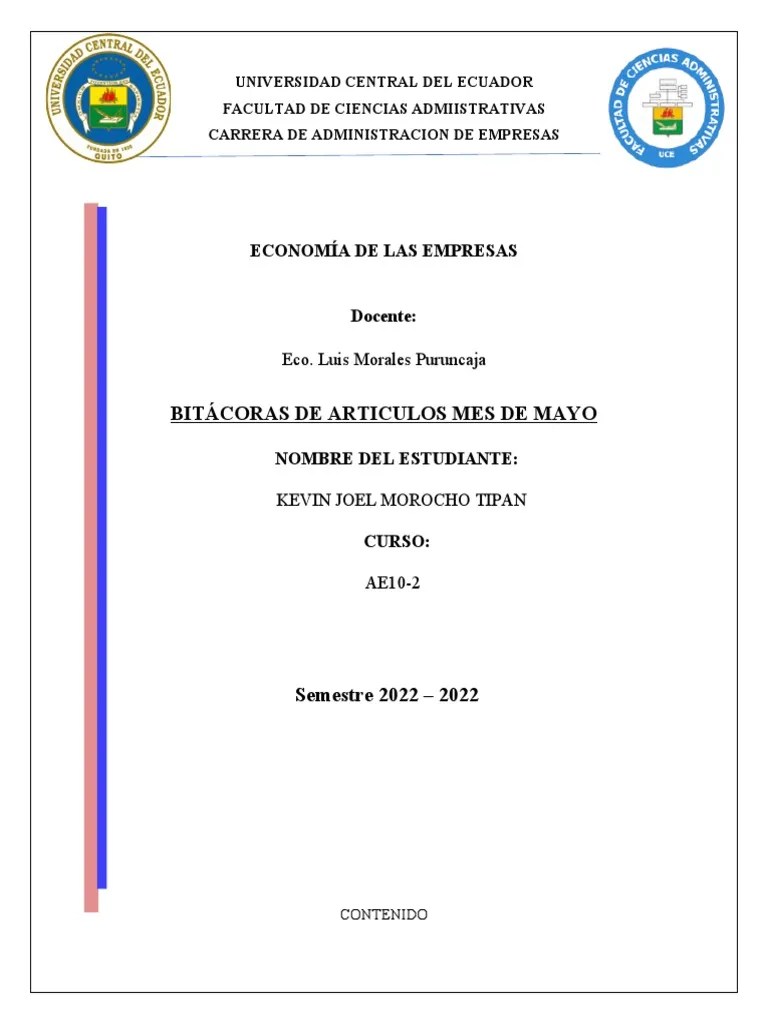 Bitacora De Articulo De Prensa 21-22 | PDF | Ecuador | Producto Interno ...