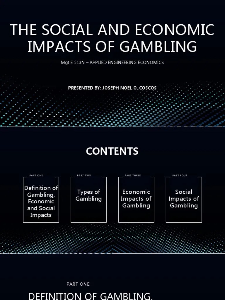 The Social And Economic Impacts Of Gambling | PDF | Gambling | Taxes