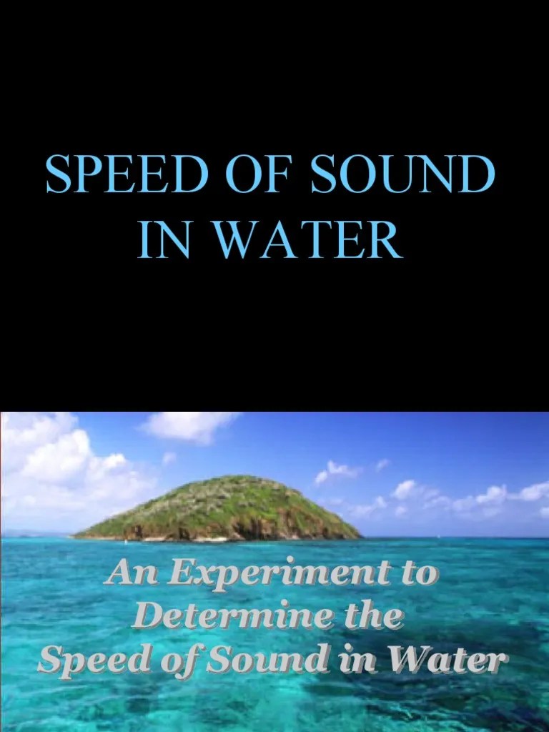 Speed Of Sound In Water | PDF