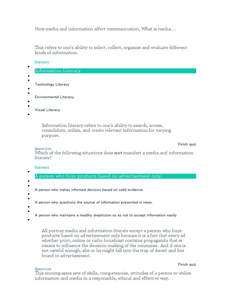 How Media And Information Affect Communication Pt2 | PDF | Mass Media ...