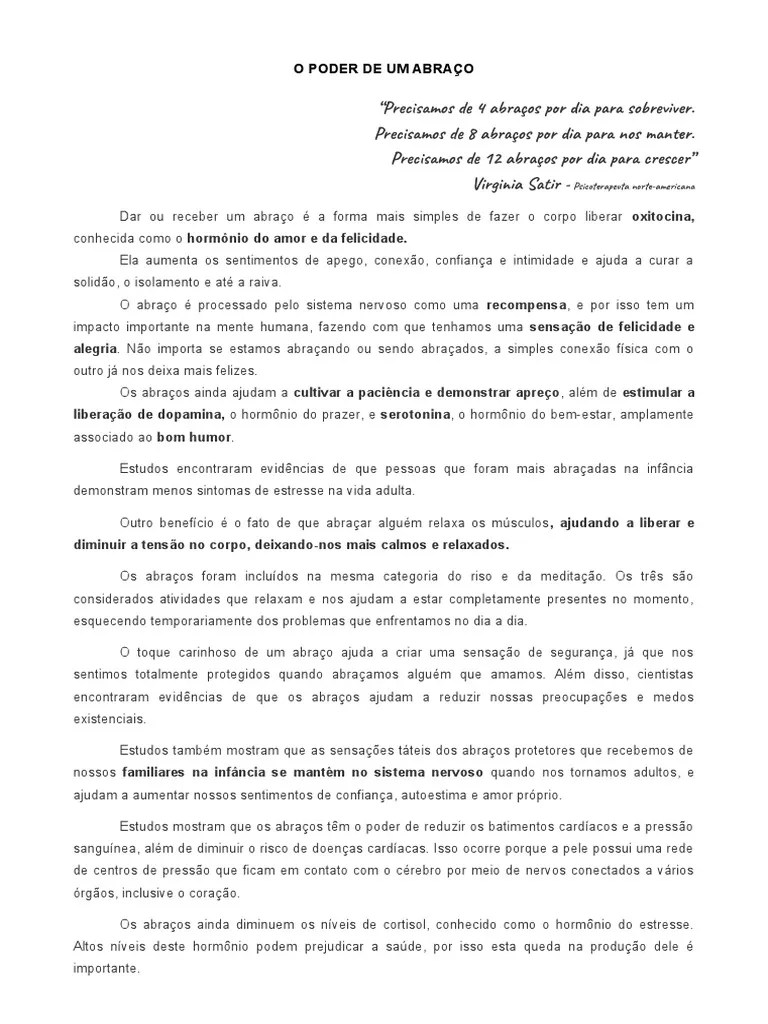 Dinâmica Do Abraço | PDF | Coração | Amor