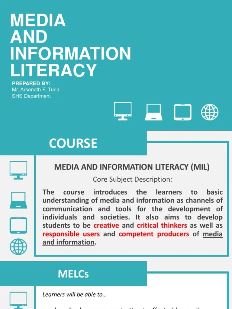 Mil - PPT1 Lesson 1 | PDF | Communication | Mass Media